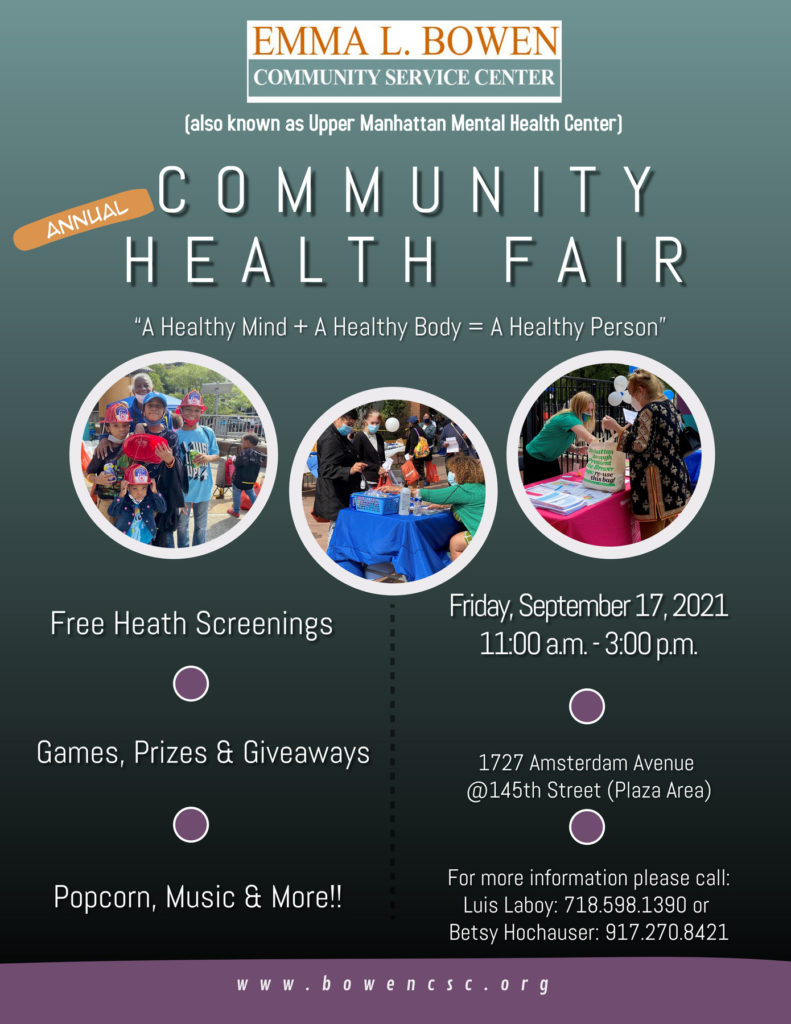 Annual Community Health Fair 2021 – Bowen Center