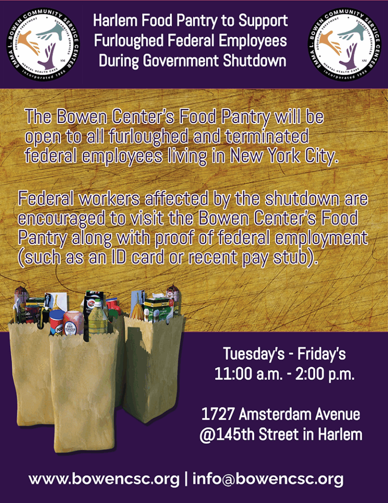 Bowen Center Food Pantry To Support Furloughed Federal Employees During ...